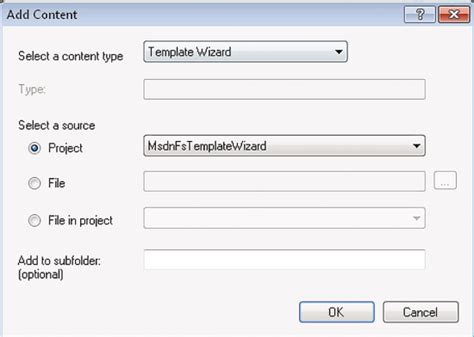 F Programming Authoring An Fc Vsix Project Template Microsoft Learn
