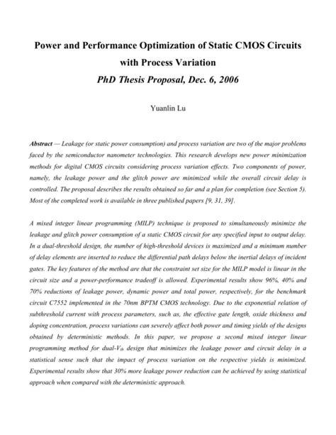 Cmos Leakage And Glitch Minimization For