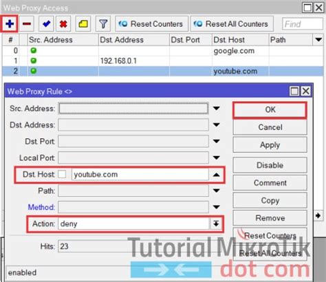 begini cara setting web proxy mikrotik menggunakan winbox tutorial mikrotik indonesia