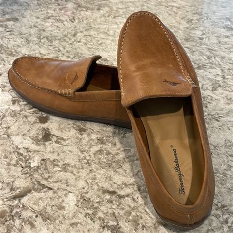 Tommy Bahama Shoes Tommy Bahama Tan Leather Slip On Mens Shoes