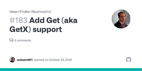 add get aka getx support · issue 183 · idean flutter neumorphic · github