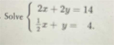 solved solve using inverse matrix2x 2y 1412x y 4