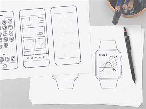 Printable Wireframe Templates Behance