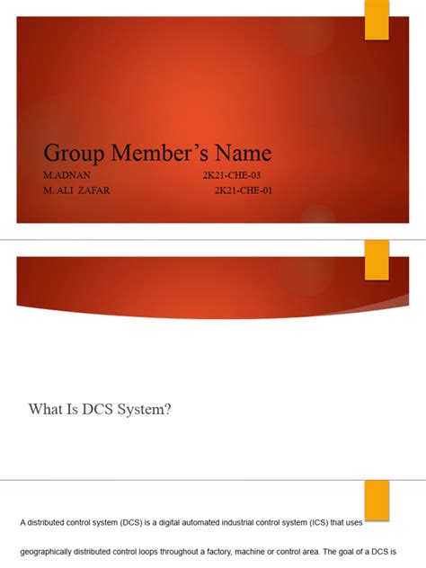 Instrumentation Presentation Dcs System Download Free Pdf
