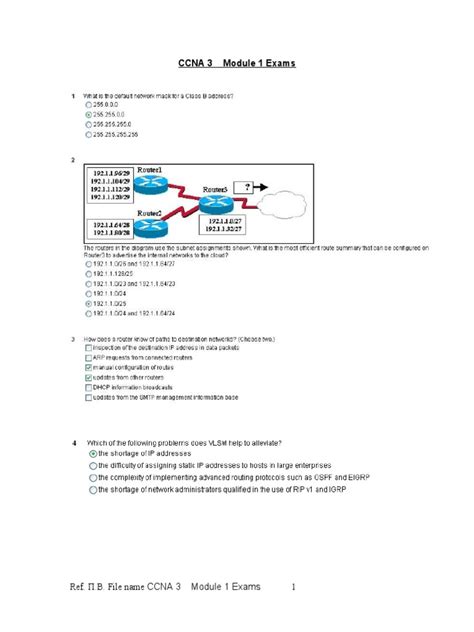 ccna 3 module 1 exams pdf