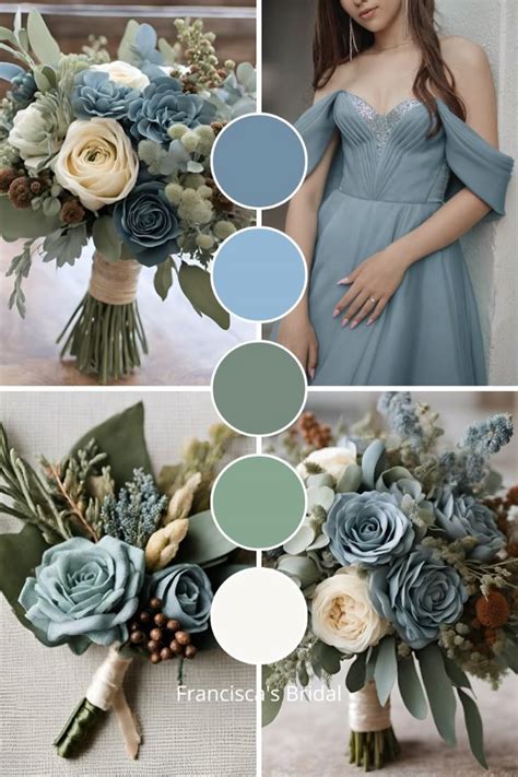 Sage Green And Dusty Blue Wedding Color Ideas Beautiful Fall Inspired