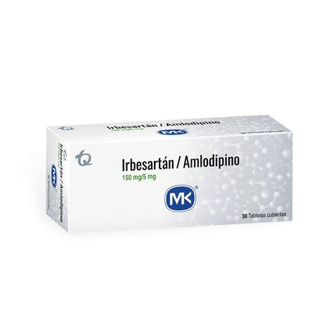 Irbesartanamlodipino 1505 Mg Caja X 30 Tabl