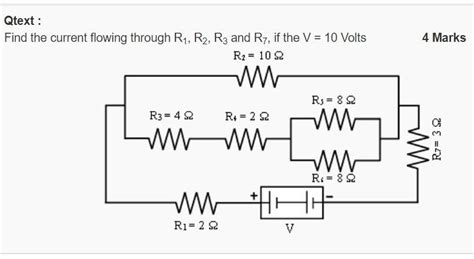 Solved Qtext Find The Current Flowing Through R1 R2 R3 And