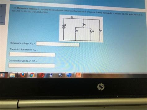solved use thevenin s theorem to simplify the circuit given