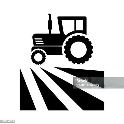필드 아이콘에 트랙터를 육성합니다 검은 색 벡터 그래픽 교통수단에 대한 스톡 벡터 아트 및 기타 이미지 교통수단 기계류 농부 Istock