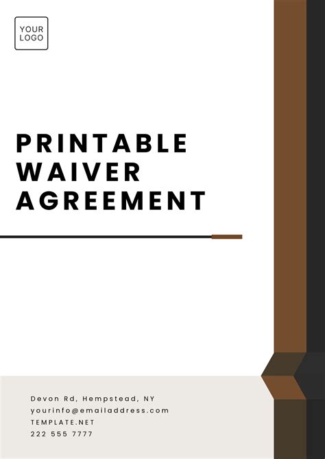 Free Waiver Templates To Edit Online And Print