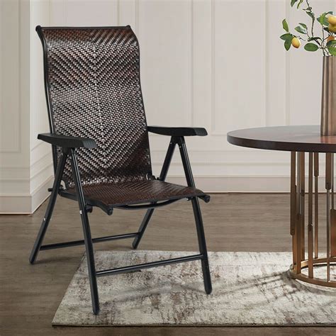 Backyard Wicker Folding Chairs