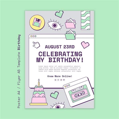 생일 포스터 색칠하기 Psd 개 이상의 고품질 무료 Psd 템플릿 다운로드 가능 Freepik