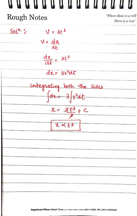 If Velocity V As A Function Of Time T Is Given As V T Then Position X Is Proportional To