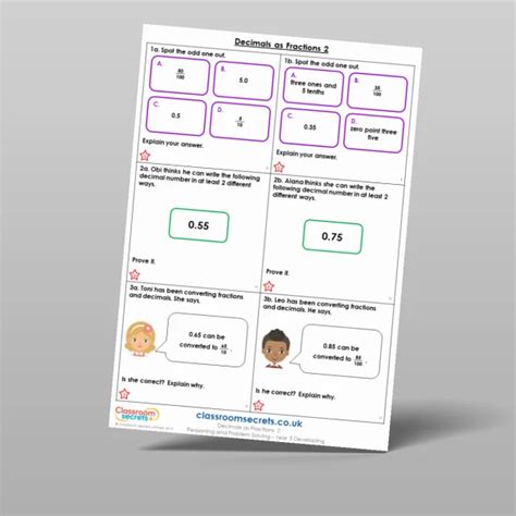 Year 5 Decimals As Fractions 2 Reasoning And Problem Solving Resource