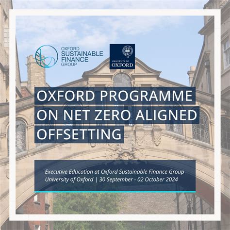 Oxford Programme On Net Zero Aligned Offsetting Oxford Sustainable