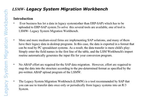 Sap Sd Lsmw Legacy System Migration Workbench Pdf