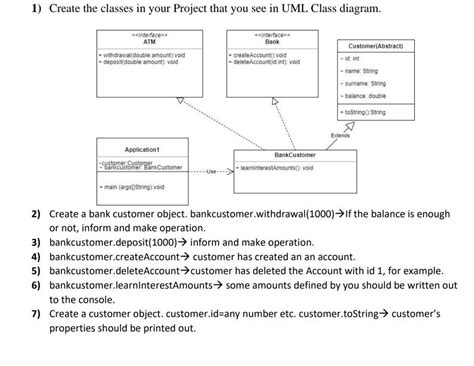 solved 1 create the classes in your project that you see in