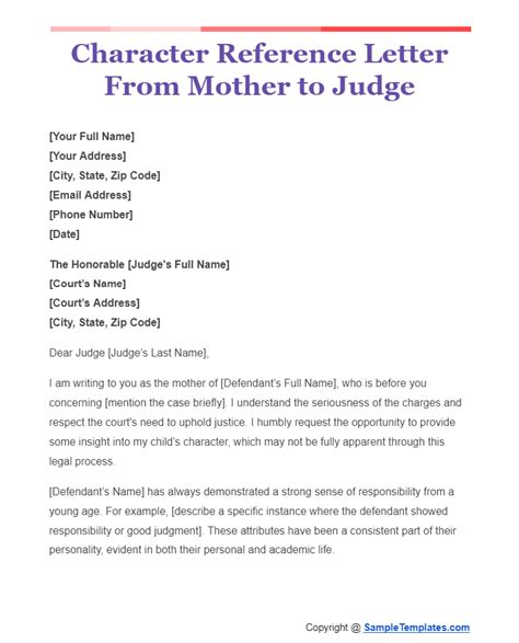 Free 15 Court Character Reference Letter Samples And Templates In Pdf