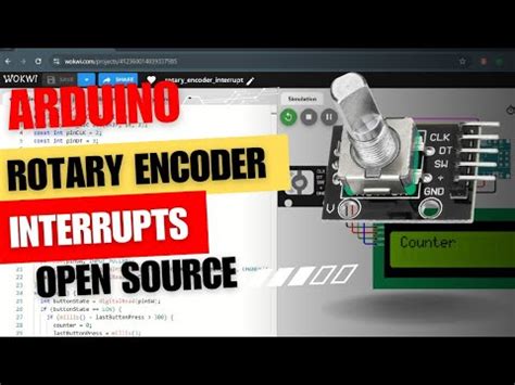 Rotary encoder interrupt | Wokwi simulation arduino | open source - YouTube