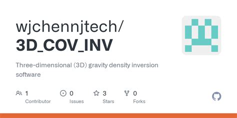 3d cov inv readme md at main · wjchennjtech 3d cov inv · github
