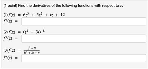 solved 1 point write each of the following functions in