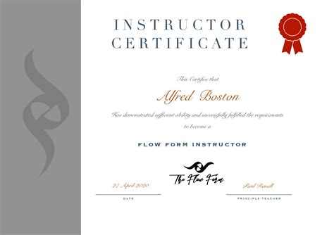 Registration For The Instructor Certificate The Flow Form
