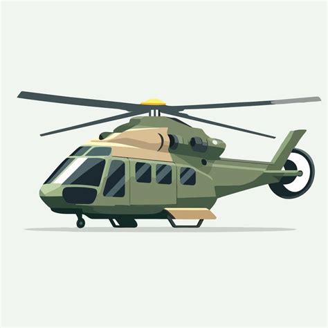 Ilustración De Helicóptero En Fondo Aislado De Dibujo Vectorial De Color Simple 18859323 Vector