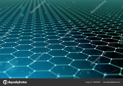 Futuristic Hexagon Pattern Abstract Background 3d Render Illustration