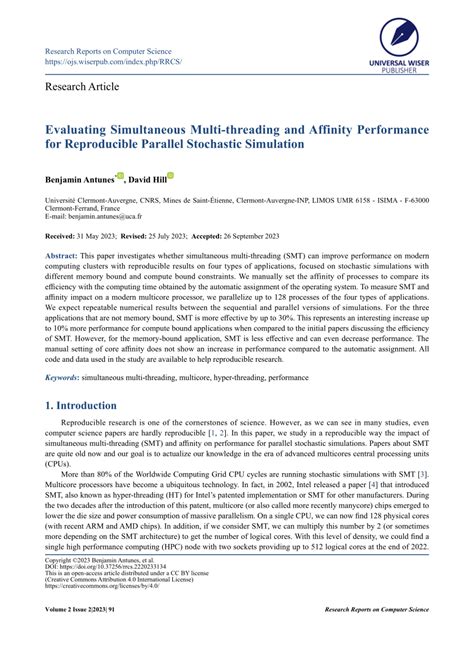 Pdf Evaluating Simultaneous Multi Threading And Affinity Performance