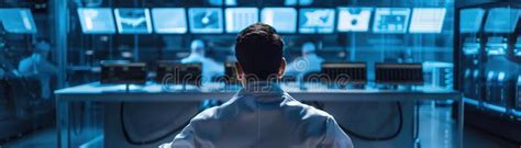 Engineer Testing Electronic Devices In A Stateoftheart Lab Stock