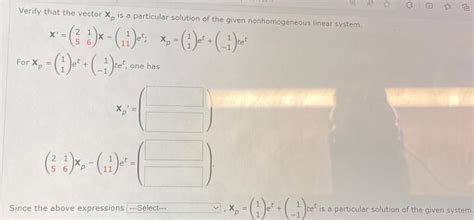 solved verify that the vector xp is a particular solution of
