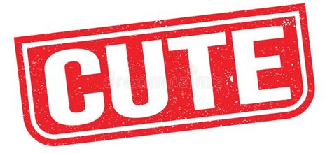 Cute Text Written On Red Stamp Sign Stock Illustration Illustration