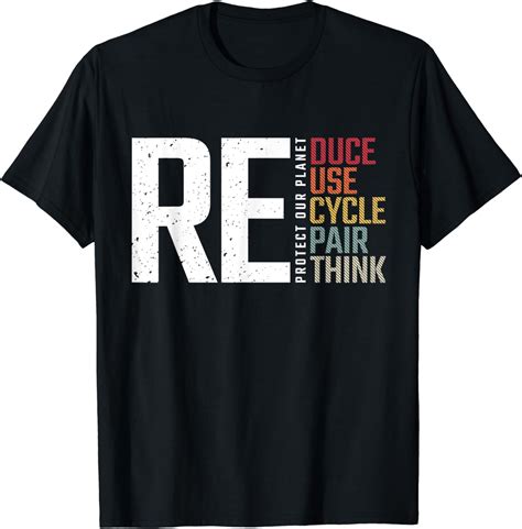 Reduce Reuse Recycle Rethink Repair Earth Day Environmental T Shirt Walmart Com