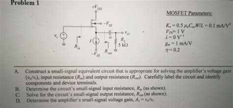 Solved Construct A Small Signal Equivalent Circuit That Is
