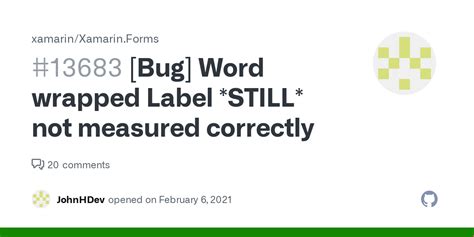 Bug Word Wrapped Label Still Not Measured Correctly · Issue 13683