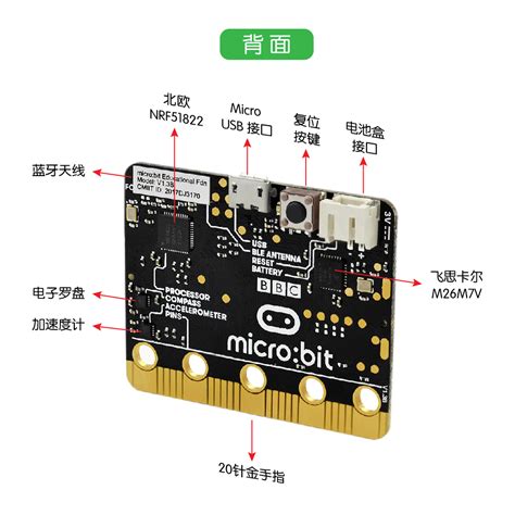 micro bit基础学习套装含电池盒与数据线图形化编程 ARM 蓝牙 科易互动