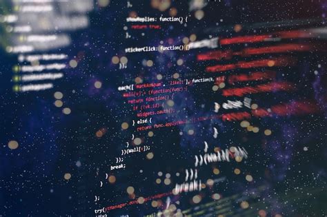 Premium Photo Monitor Closeup Of Function Source Codewriting