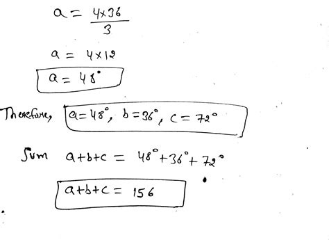 [solved] determine the values of a b and c then find the sum a b