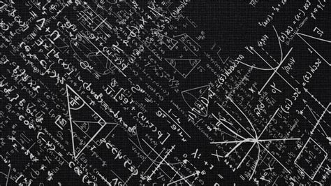 Mathematical Equations And Geometric Shapes Animation Over Black