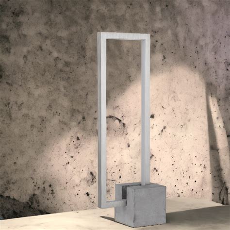miri concrete grey angular table lamp