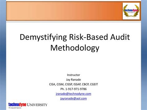Pdf Demystifying Risk Based Audit Methodology · Demystifying Risk