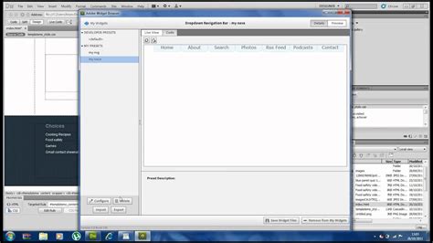 How To Insert Adobe Widgets Into Dreamweaver Cs5 Youtube