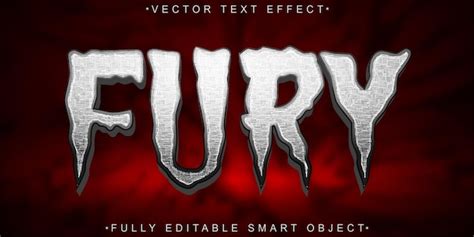 Premium Vector Fury Vector Fully Editable Smart Object Text Effect