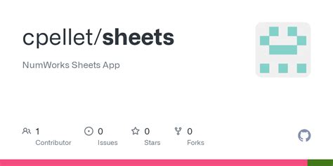 Github Cpellet Sheets Numworks Sheets App