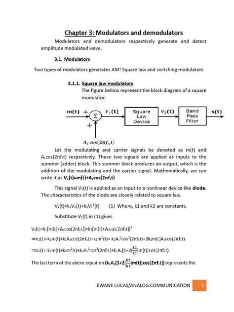 Analog Communication Chap3 Pdf Modulation Diode