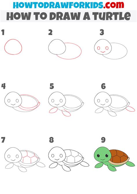 Easy Turtle Drawing Step By Step Easy Sea Turtle Drawing Helloartsy
