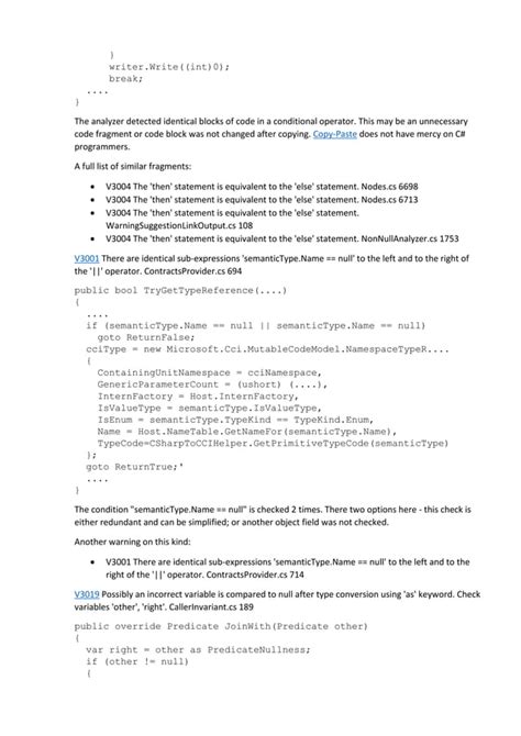 Analysis Of Microsoft Code Contracts Pdf Programming Languages