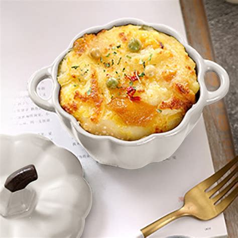 Bingtong Ceramic Pumpkin Bowl Set With Lid And Handleset Of 1 Ceramic