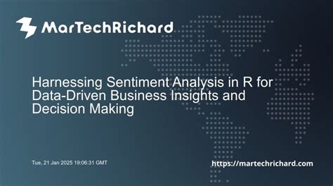 Martechrichard On Linkedin Data Driven Decision Making With Sentiment Analysis In R